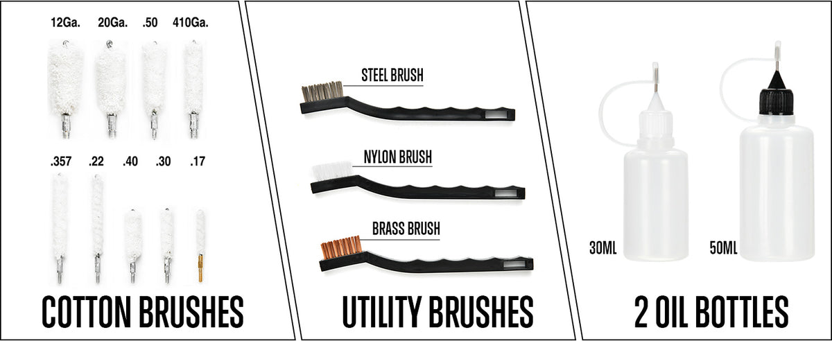 Universal Gun Cleaning Kit Plastic Jags & Loops – GLORYFIRE®