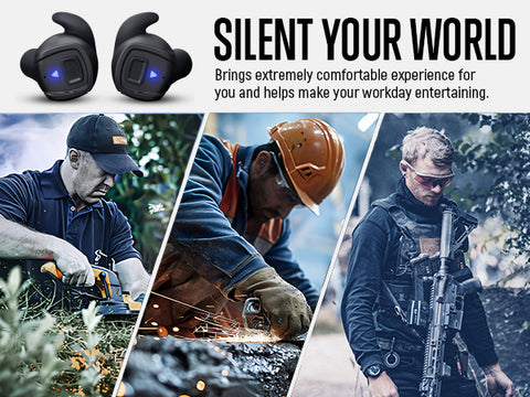 Bluetooth Shooting Ear Protection 26dB Noise Reduction Earbuds – GLORYFIRE®