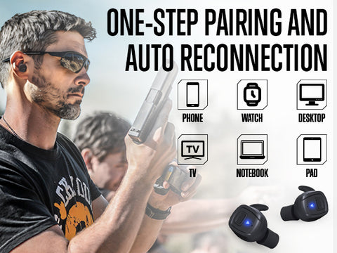 Bluetooth Shooting Ear Protection 26dB Noise Reduction Earbuds – GLORYFIRE®