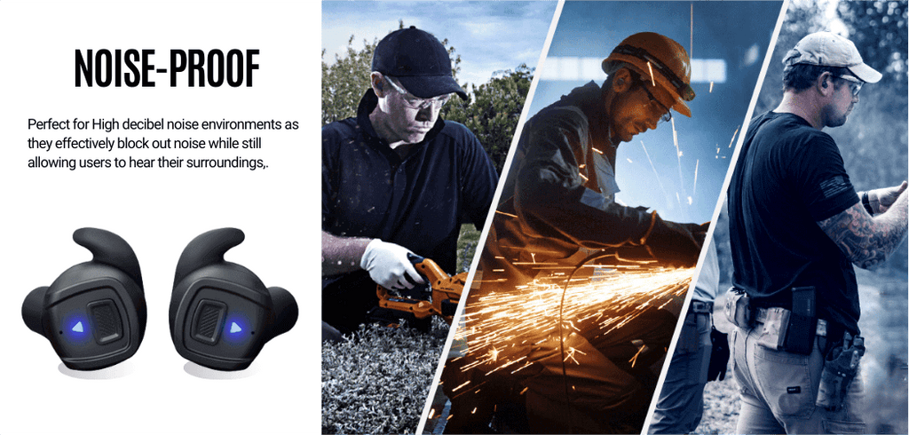Bluetooth Shooting Ear Protection 26dB Noise Reduction Earbuds – GLORYFIRE®