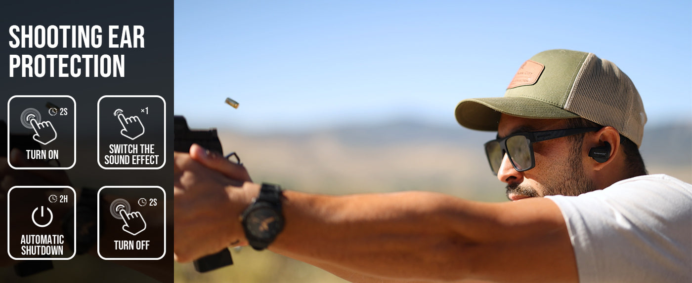 Shooting Ear Protection 26dB Noise Reduction Electronic – GLORYFIRE®