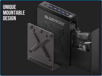 Biometric Gun Safe Wall Mounted Handgun Safe Elite – GLORYFIRE®