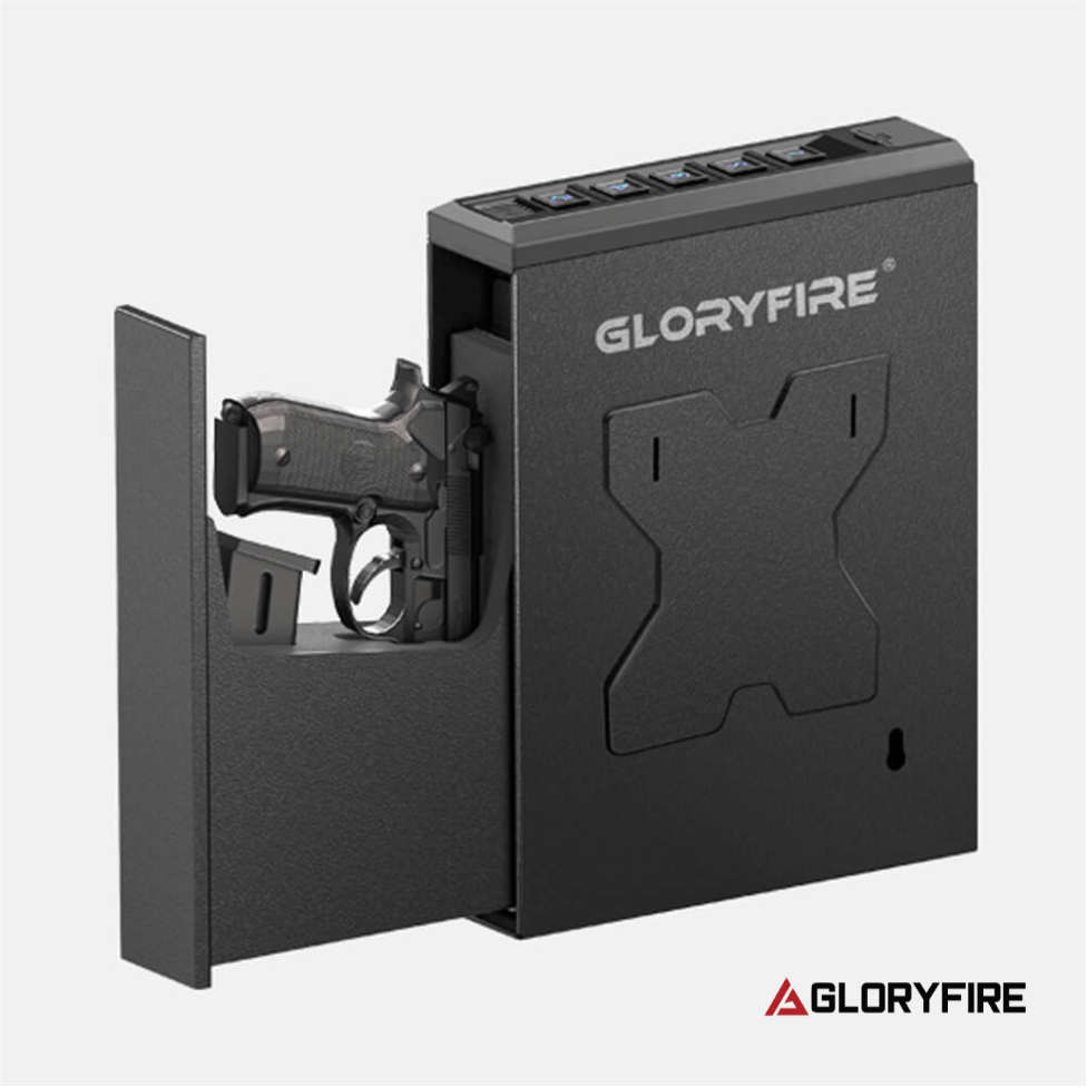 Biometric Gun Safe Wall Mounted Handgun Safe Elite – GLORYFIRE®